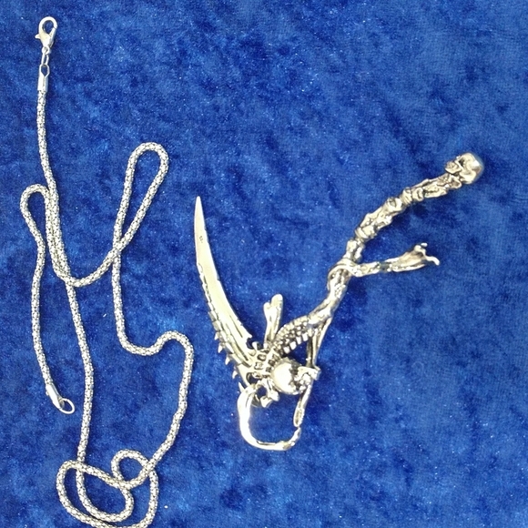 None | Accessories | Skeleton Grim Reaper With Sickle Scythe Stainless ...